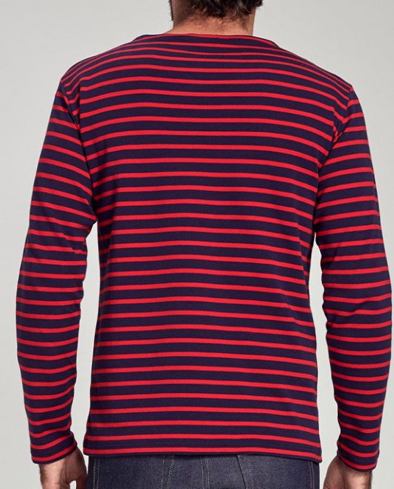 Long Sleeve Breton Stripe Shirt in Red & Navy by Armor Lux - Pellicano ...